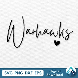 Warhawks Digital Download, Svg Png Dxf Eps Files, Small Heart ...