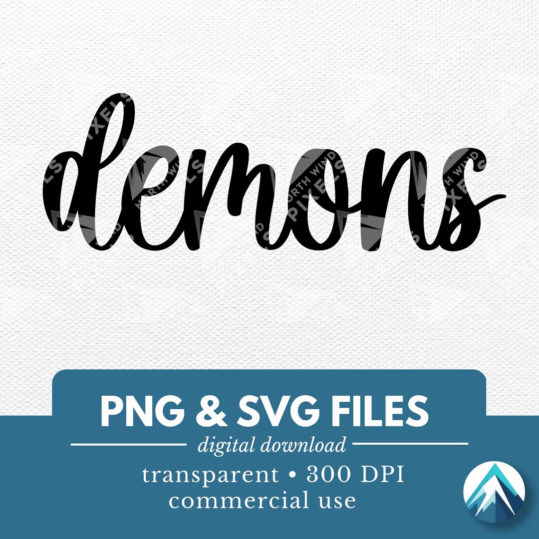 Demons Digital Download, PNG and SVG Files, Clipart With Transparent ...