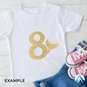 8 Mermaid Tail Birthday Number, PNG and SVG File, Digital Download ...