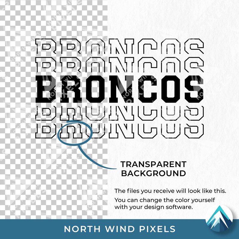 Broncos Digital Download, Svg Png Dxf Eps Files, Transparent Background ...