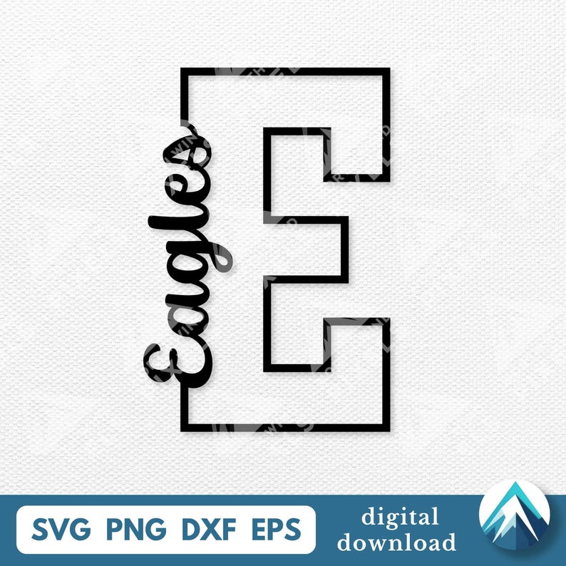 Eagles With Athletic Spirit Letter Digital Download, Svg Png Dxf Eps ...