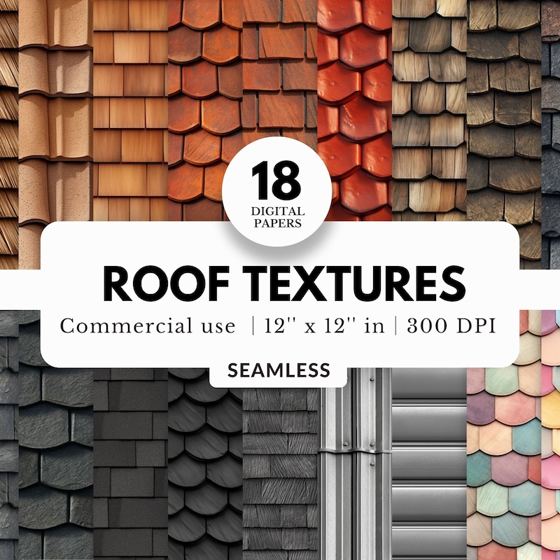 Dollhouse Roof Paper - Etsy