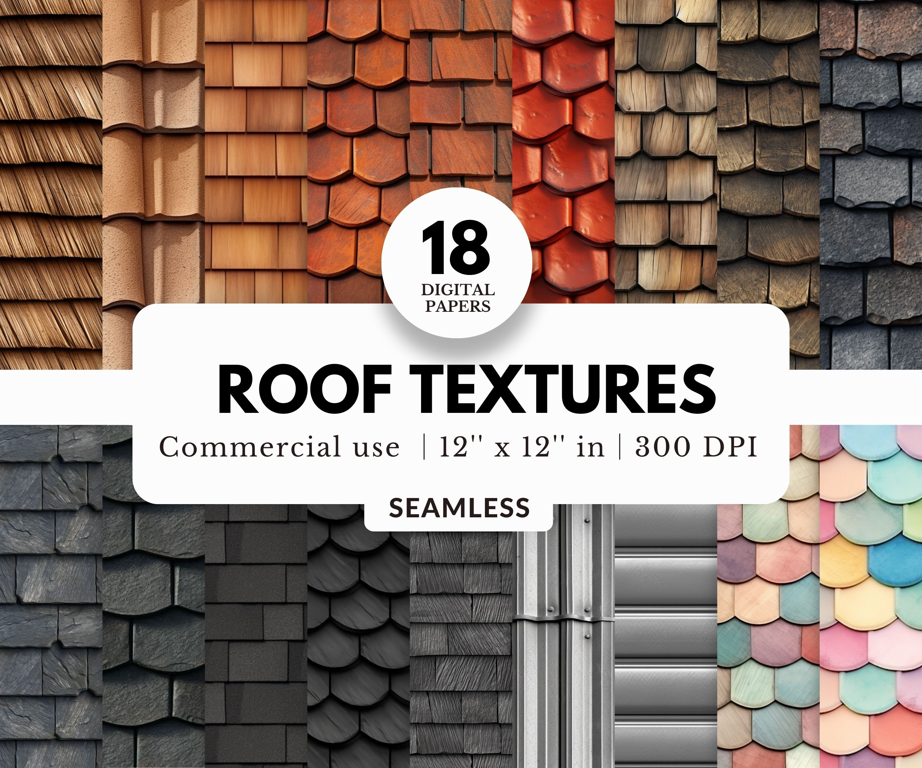 Roof Shingles Seamless Texture Roof Texture Vectors & Illustrations