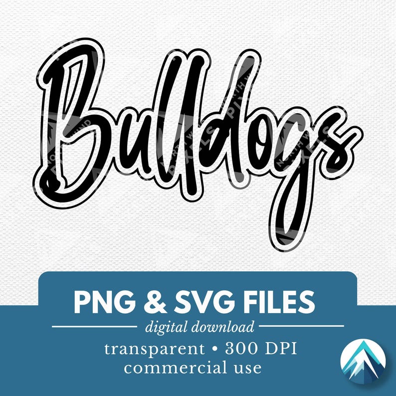 Bulldogs Digital Download, PNG and SVG Files, Clip Art With Transparent ...