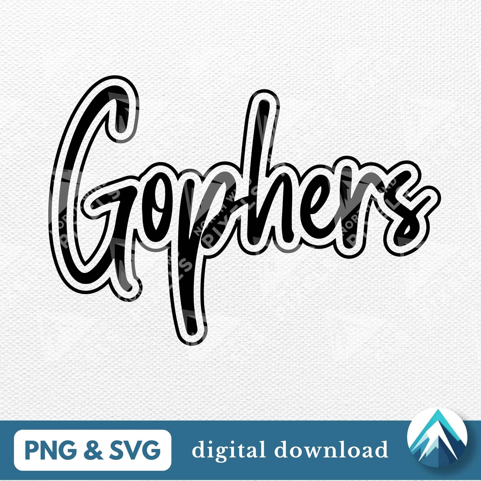 Gophers Digital Download, PNG and SVG Files, Clipart With Transparent ...