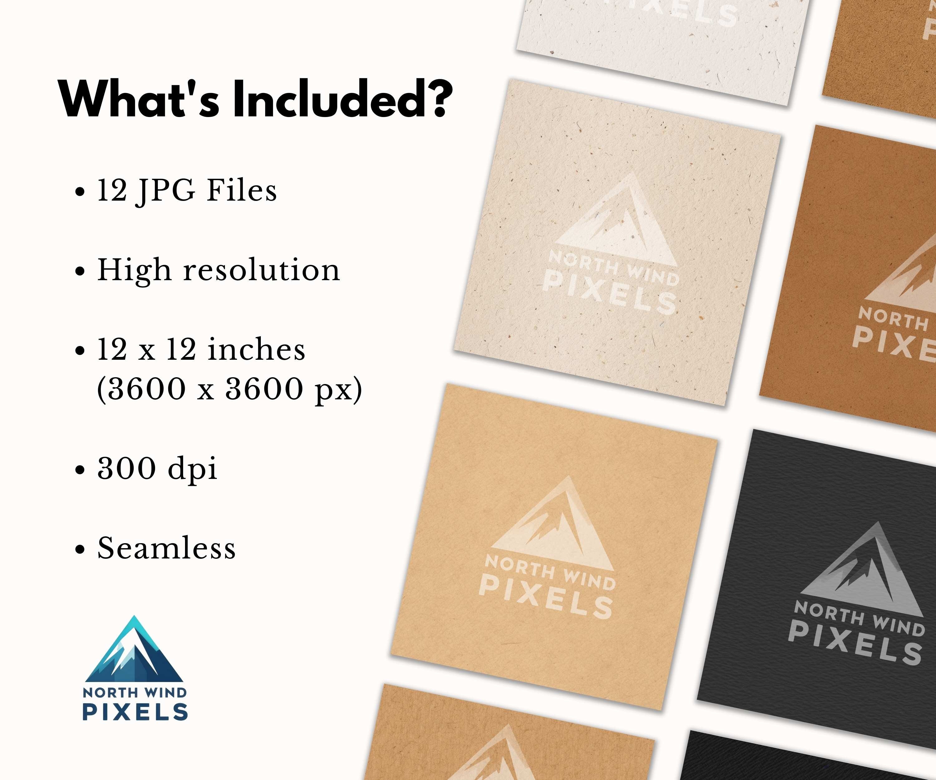 12 Kraft Paper Digital Papers, Seamless Patterns, 12x12, JPG, Realistic ...