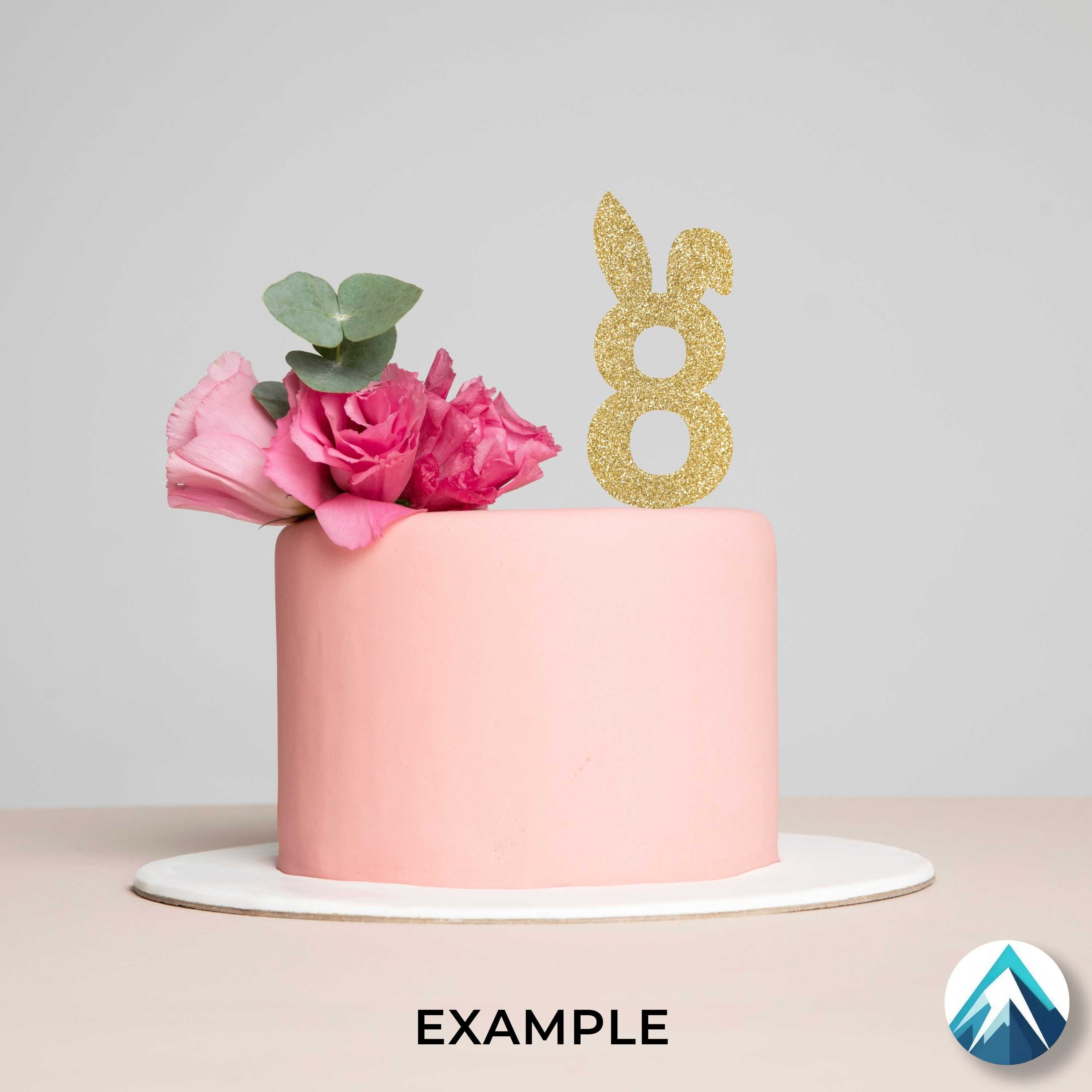 8 Birthday Number With Bunny Ears, PNG and SVG File, Digital Download ...