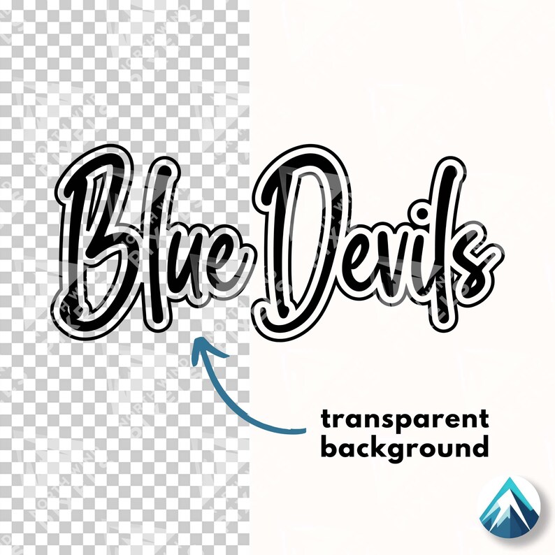 Blue Devils Digital Download, PNG and SVG Files, Transparent Background ...