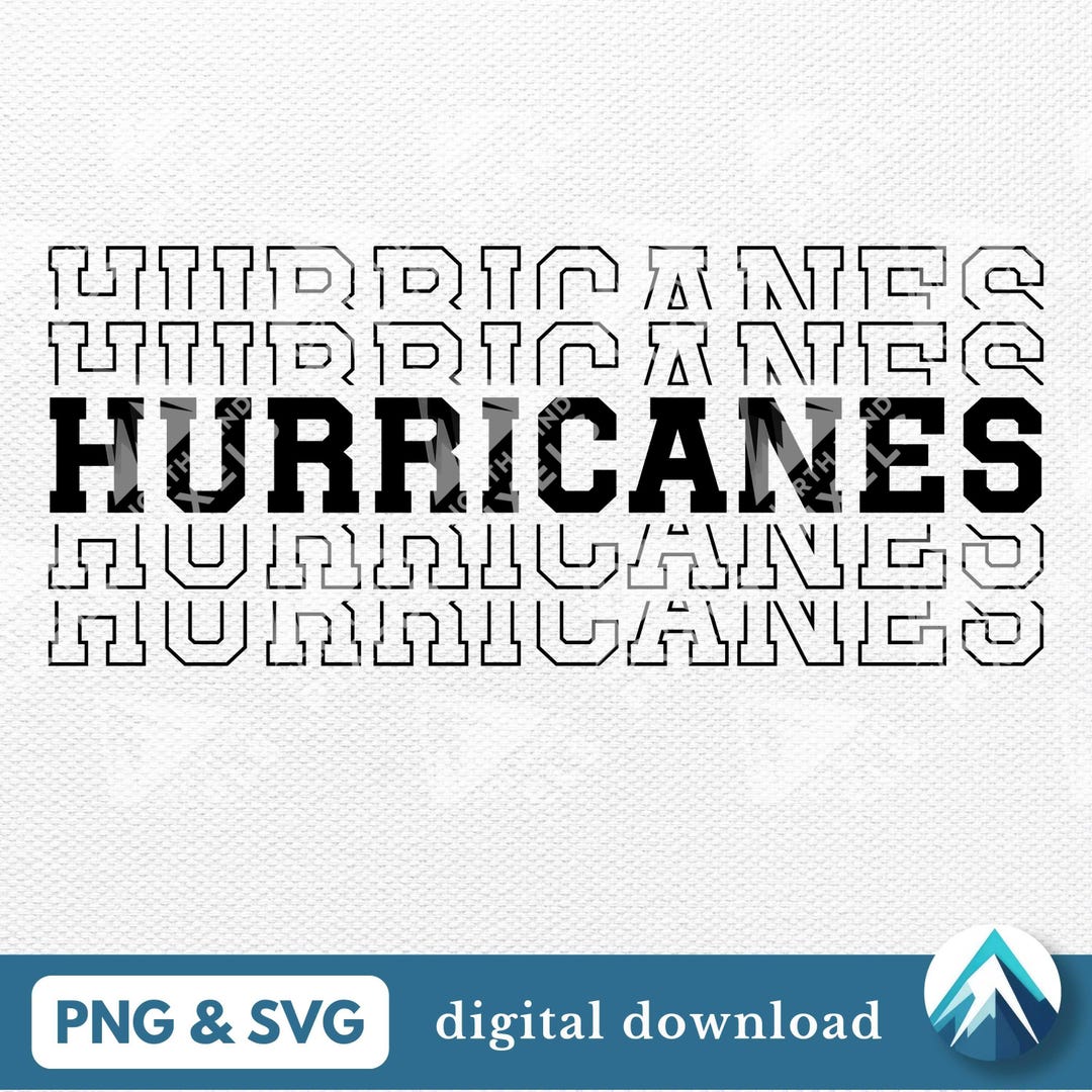 Hurricanes Digital Download, PNG and SVG Files, Clipart With ...