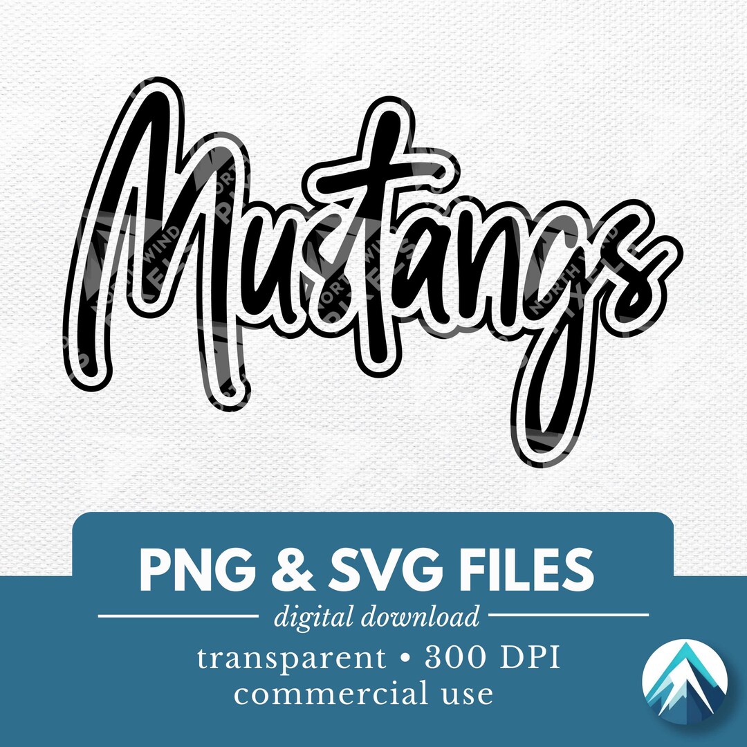 Mustangs Digital Download, PNG and SVG Files, Digital Download ...