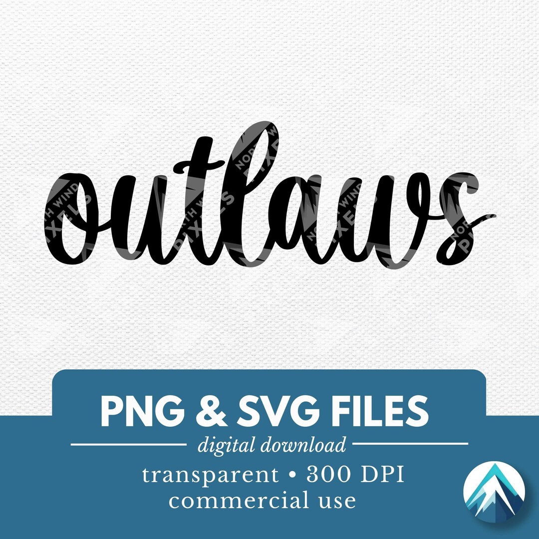 Outlaws Digital Download, PNG and SVG Files, Clipart With Transparent ...