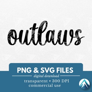 Outlaws Digital Download, PNG and SVG Files, Clipart With Transparent ...