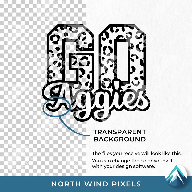 Go Aggies With Leopard Print Spots Digital Download, Svg Png Dxf Eps ...