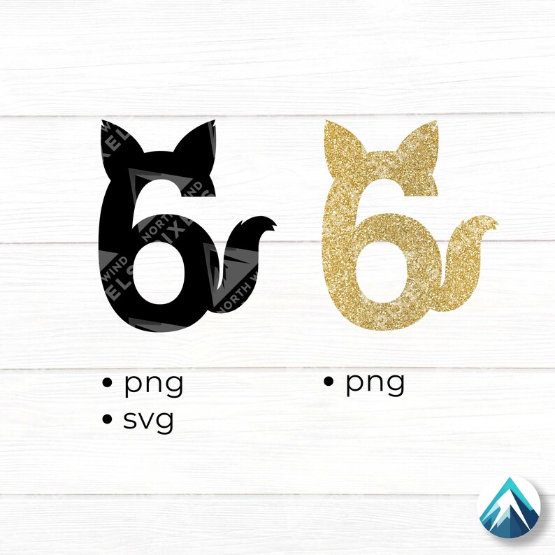 6 Fox Birthday Number, PNG and SVG Files, Digital Download, Little Fox ...