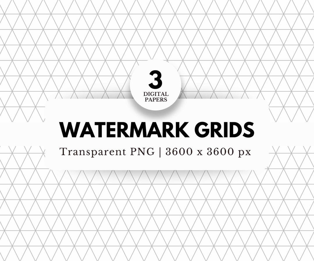 3 Triangle Watermark Grids With Transparent Backgrounds, PNG Files ...