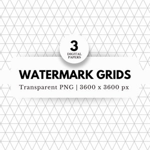 3 Triangle Watermark Grids With Transparent Backgrounds, PNG Files ...