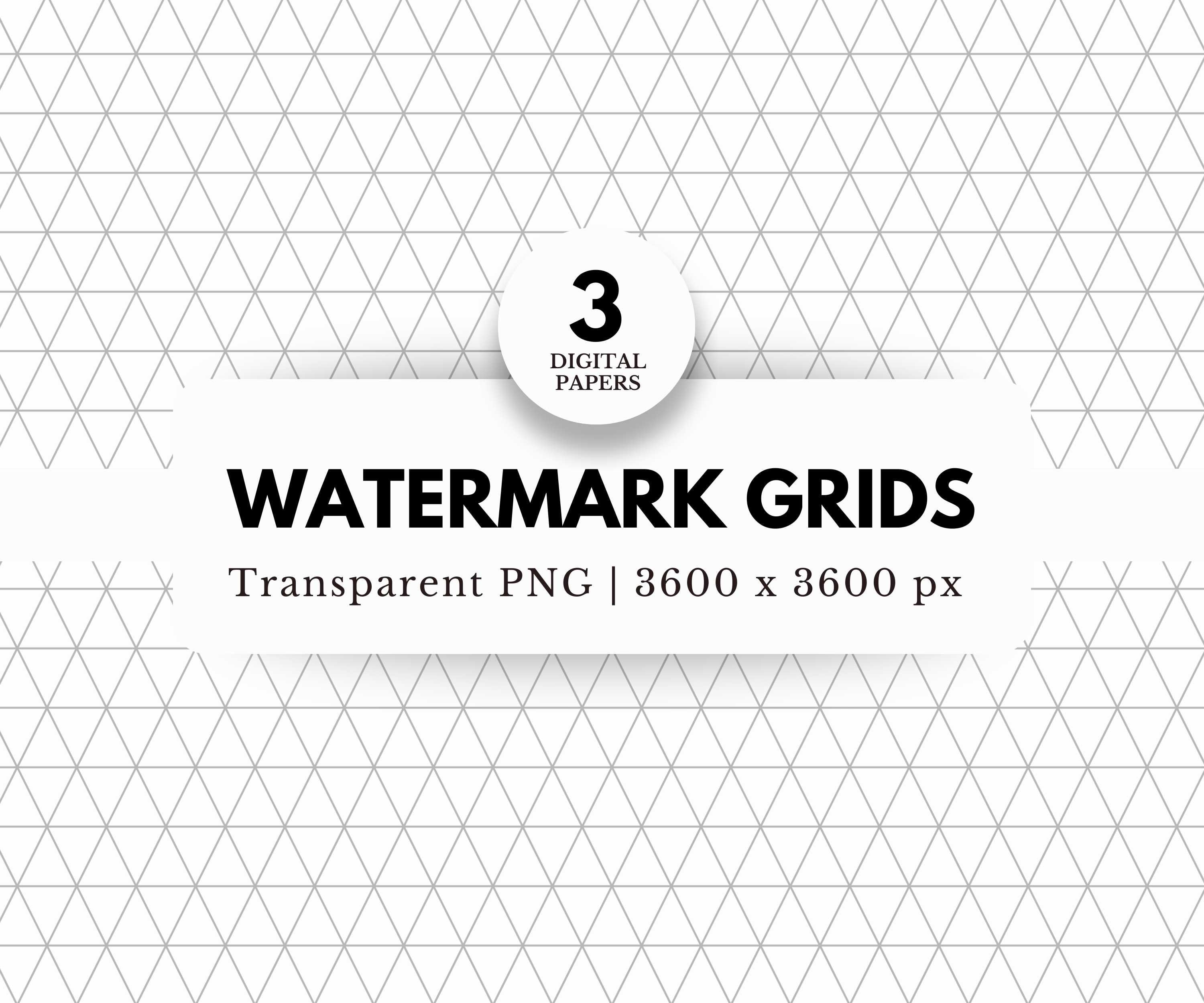 3 Triangle Watermark Grids With Transparent Backgrounds, PNG Files ...