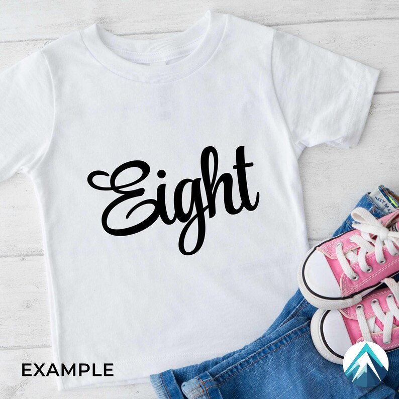 Eight Birthday Number, PNG and SVG File, Digital Download, Fancy ...