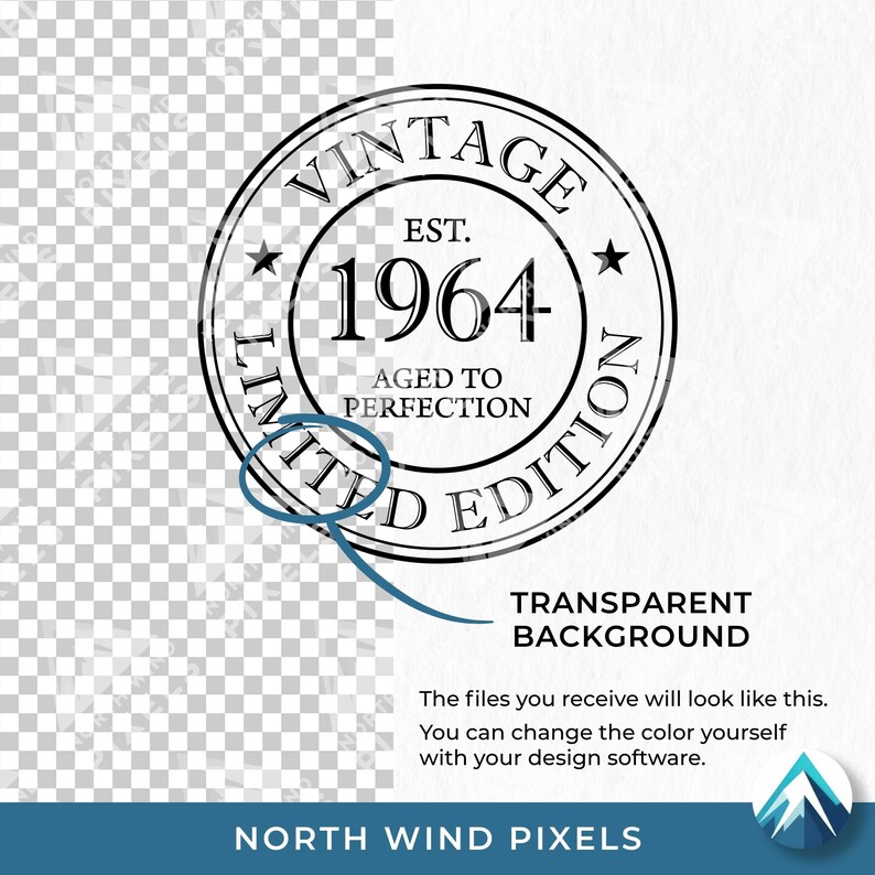 Vintage 1964 Birthday Digital Download, Svg Png Dxf Eps, Old Whiskey ...