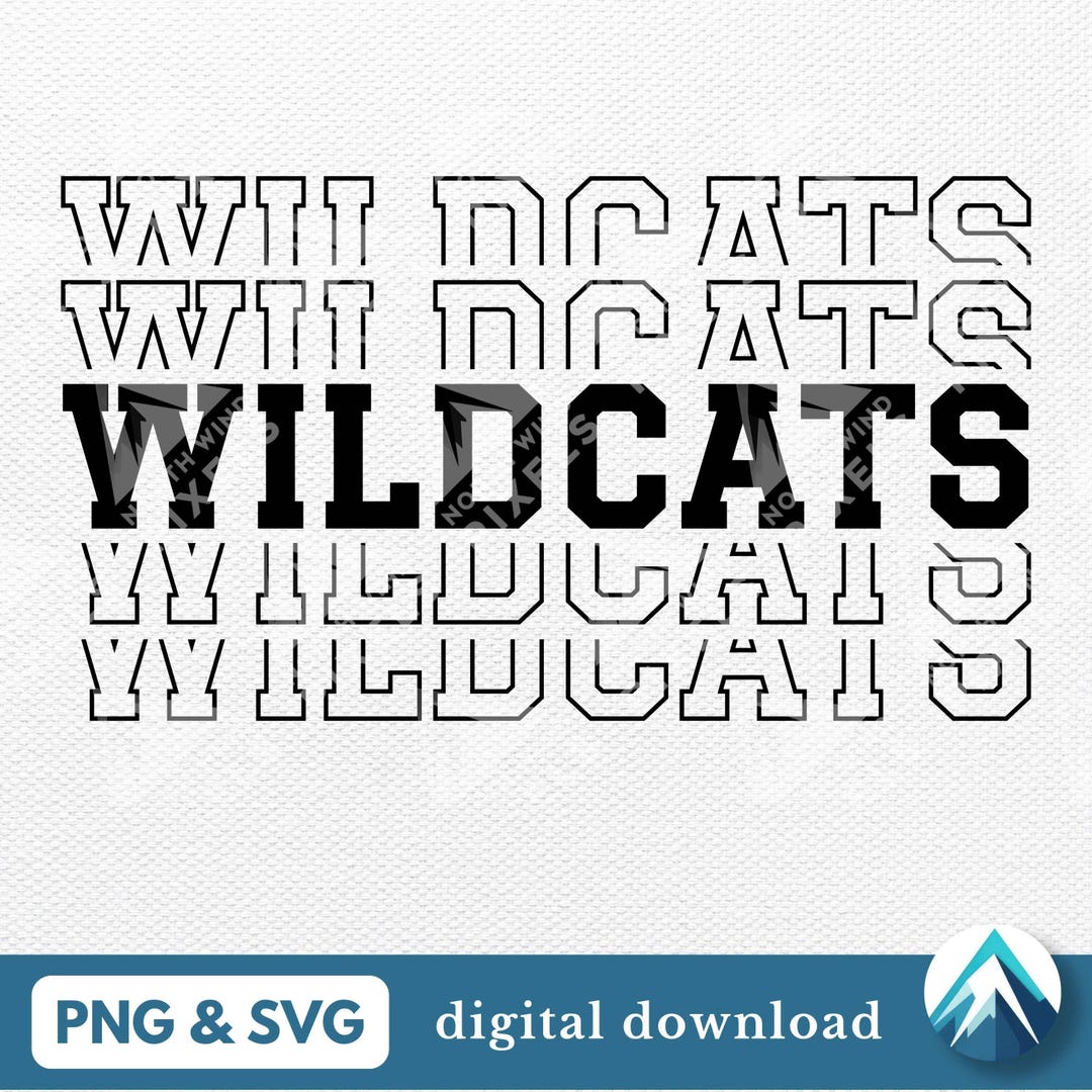 Wildcats Digital Download, PNG and SVG File, Clipart With Transparent ...