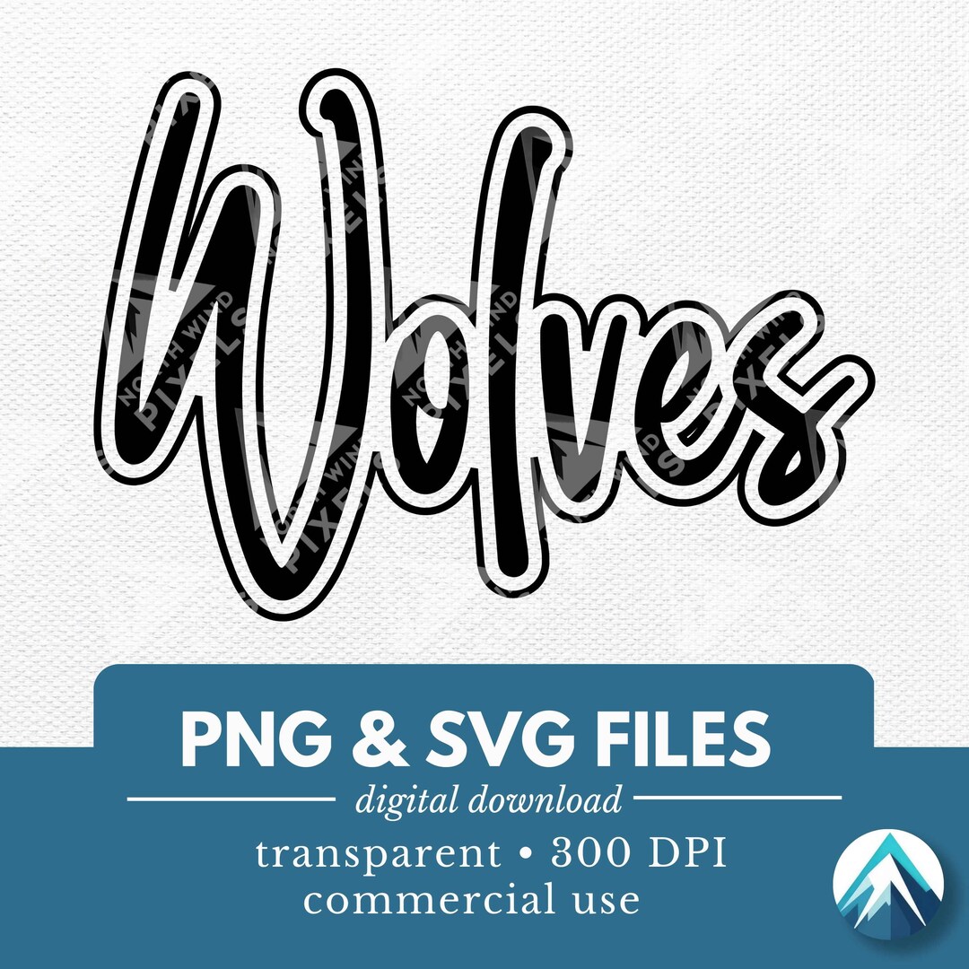Wolves Digital Download, PNG and SVG File, Transparent Background ...