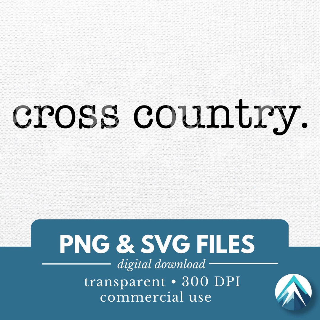 Cross Country Digital Download, PNG and SVG Files, Transparent ...