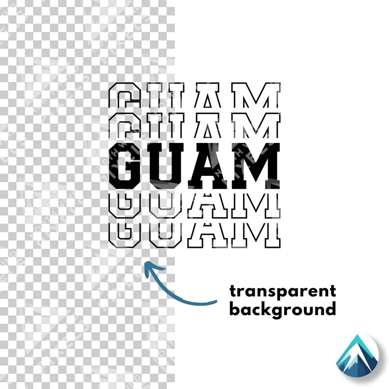 Guam Digital Download, PNG and SVG Files, Transparent Background ...