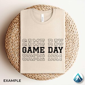 Game Day Digital Download, PNG and SVG Files, Stacked College Varsity ...