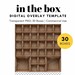 30 Empty Cardboard Box Digital Template, PNG, Grid, Transparent ...