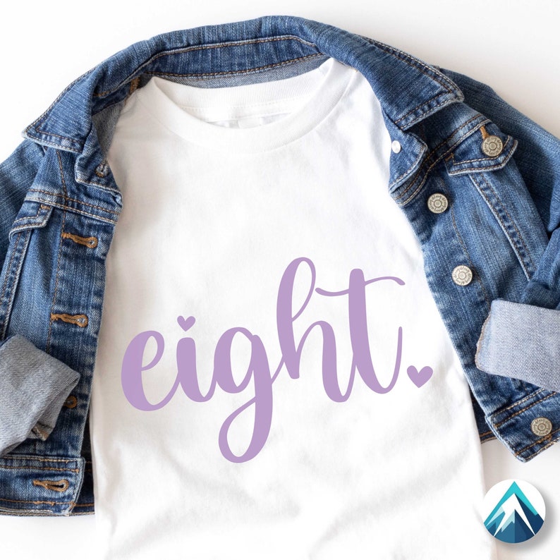 Eight Birthday Number, Digital Download, PNG SVG Files, Transparent ...