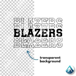 Blazers Digital Download, PNG and SVG File, Transparent Background ...