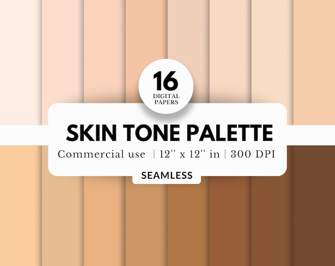 Skin Tones Palette, Procreate Color Palette, Portrait Color Palette ...