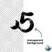 5 Mermaid Tail Birthday Number, PNG and SVG File, Digital Download ...