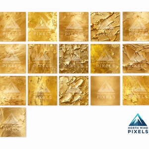 16 Gold Paint Textures Digital Papers, Seamless Patterns, 12x12, JPG ...
