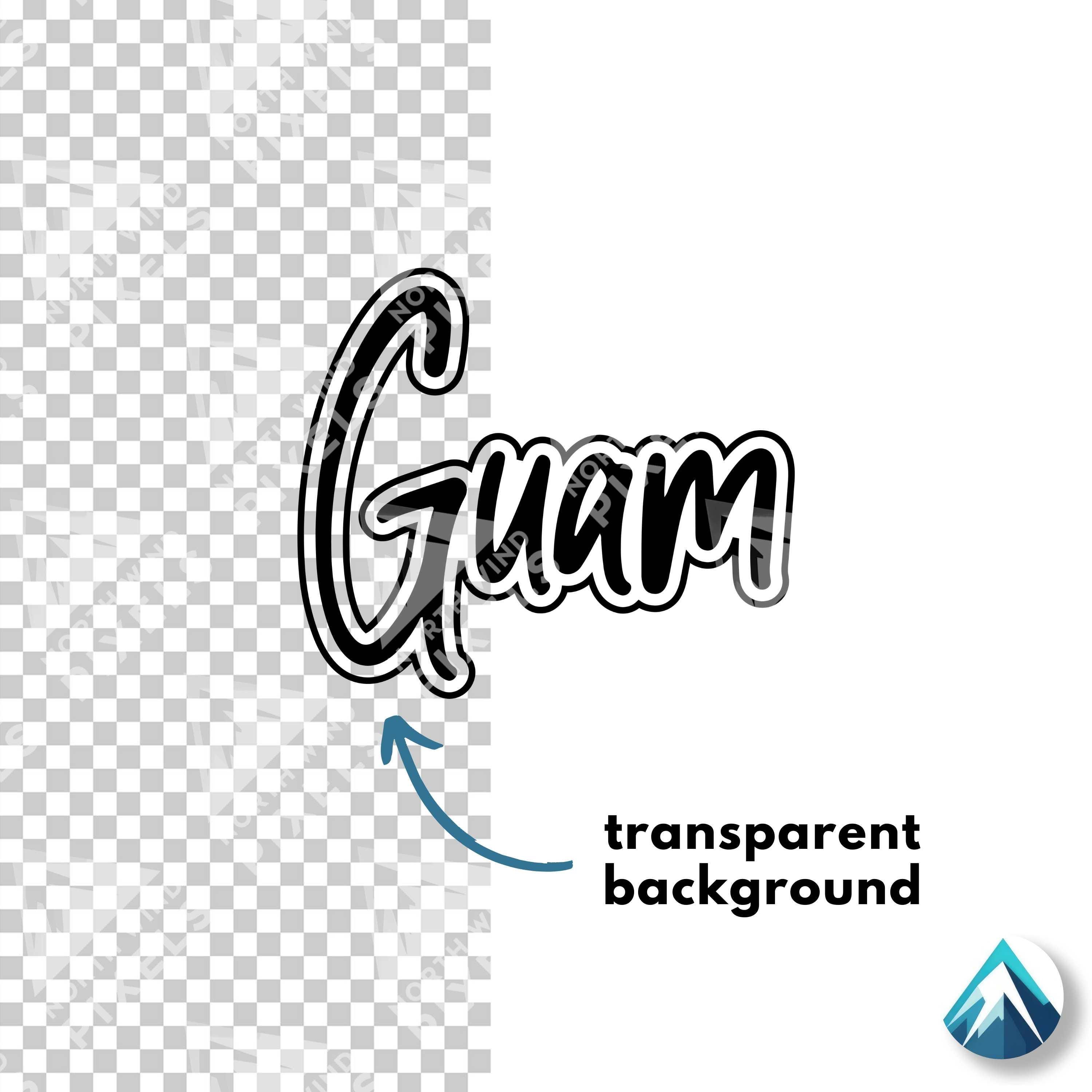 Guam Digital Download, PNG and SVG Files, Transparent Background ...