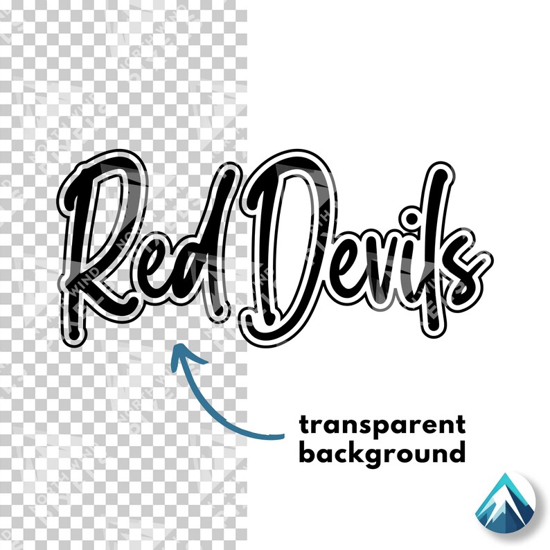 Red Devils Digital Download, PNG and SVG Files, Transparent Background ...
