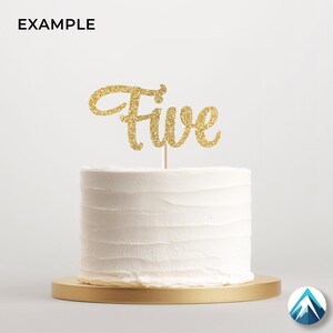 Five Birthday Number, PNG and SVG File, Digital Download, Fancy Cursive ...