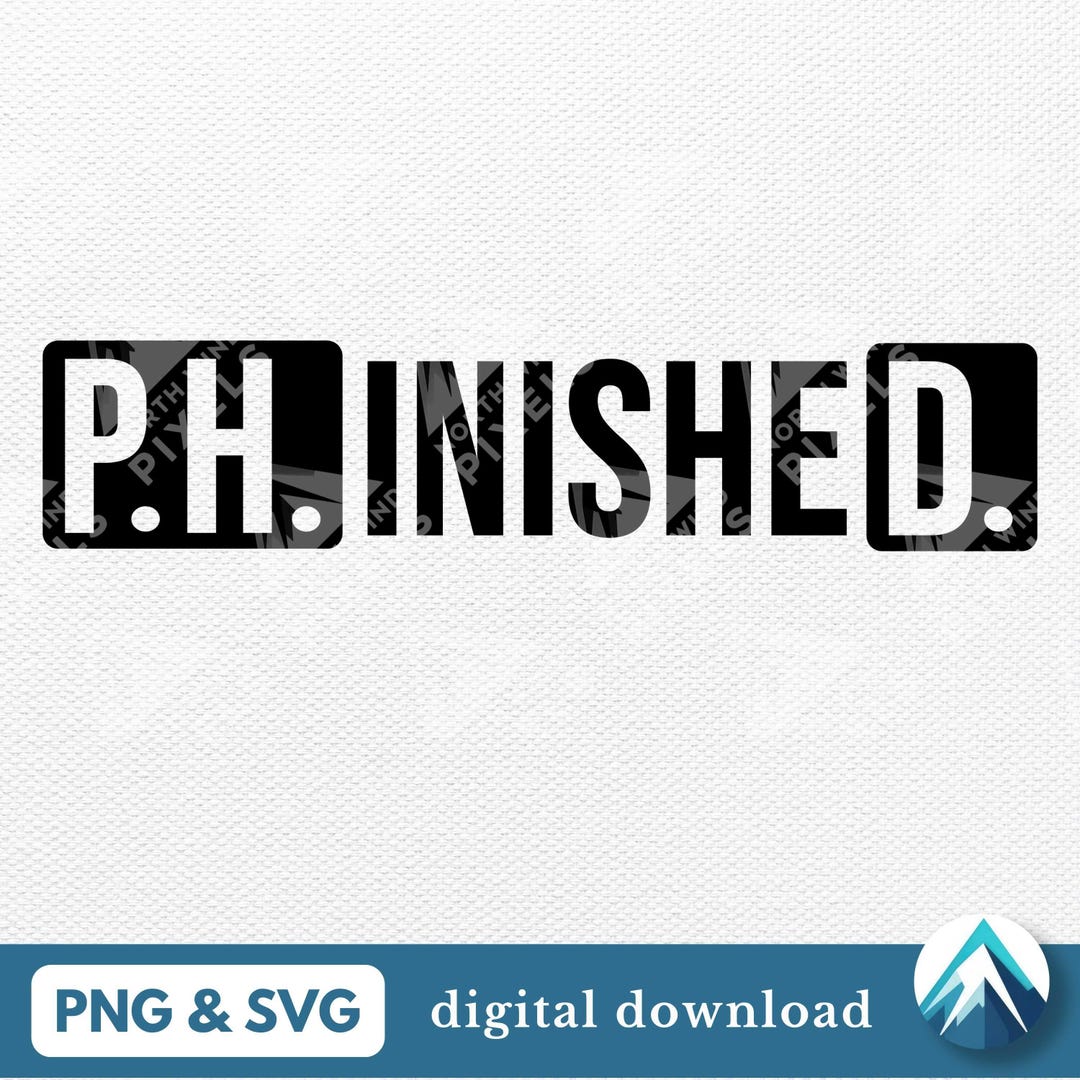 Stencil Phinished Digital Download, PNG and SVG Files, Transparent ...