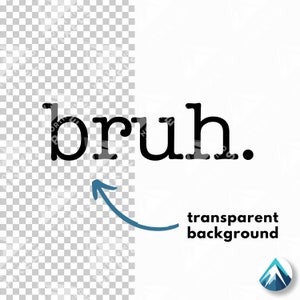 Bruh Digital Download, PNG and SVG Files, Transparent Background, Bruh ...