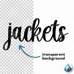 Jackets Digital Download, PNG and SVG Files, Transparent Background ...