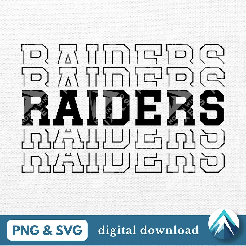 Raiders Digital Download, PNG and SVG File, Clipart With Transparent ...