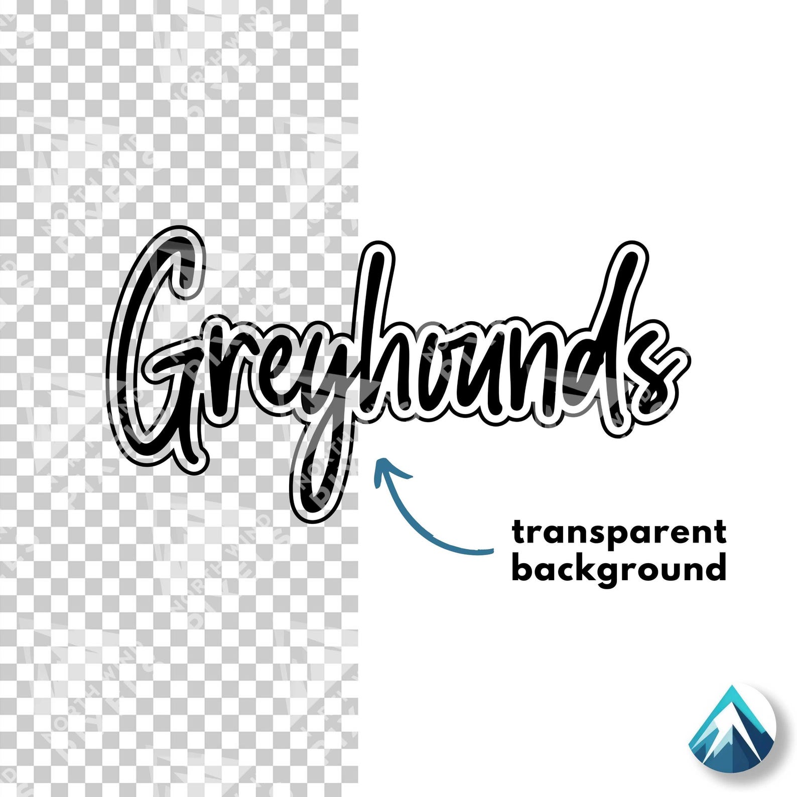 Greyhounds Digital Download, PNG and SVG Files, Transparent Background ...