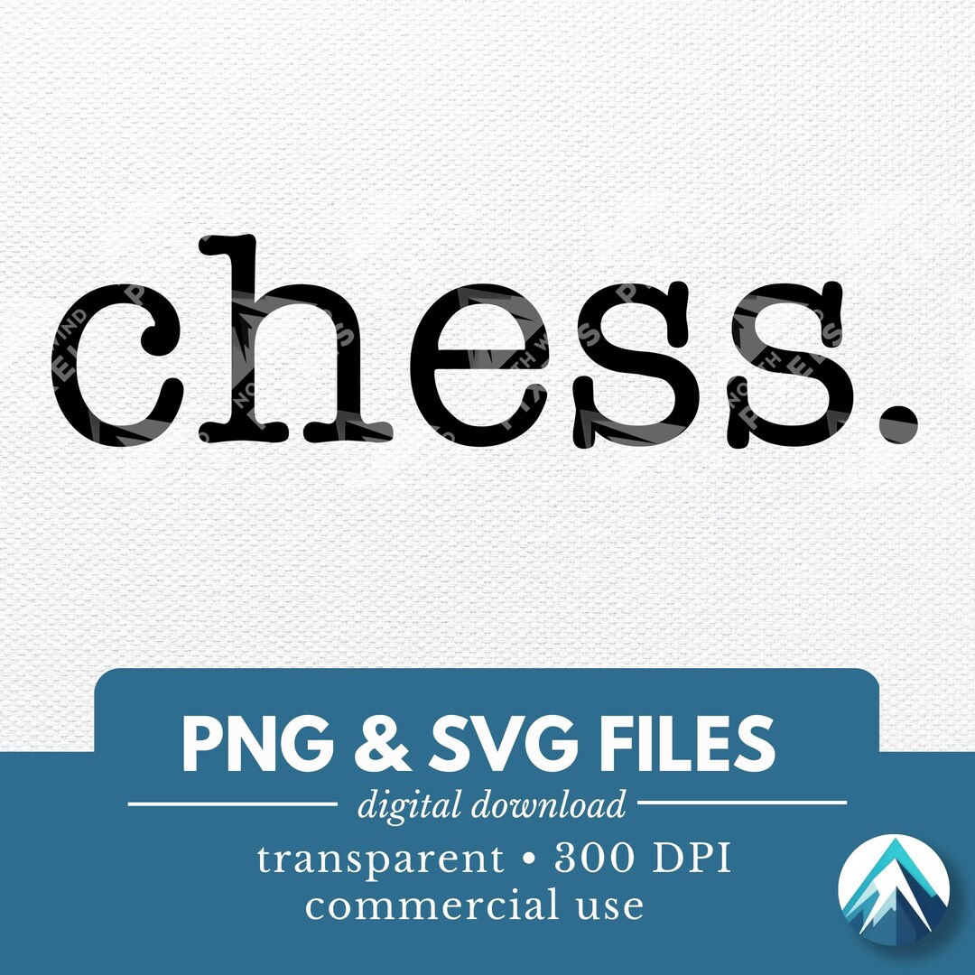 Chess Digital Download, PNG and SVG Files, Transparent Background ...
