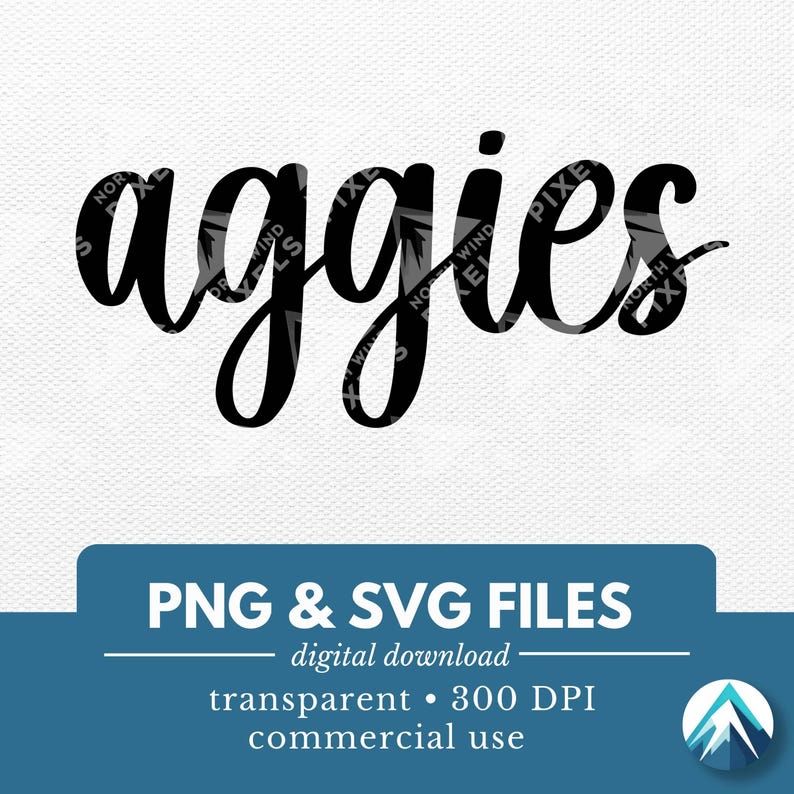Aggies Digital Download, PNG and SVG Files, Transparent Background ...