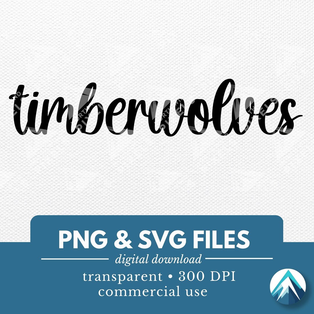 Timberwolves Digital Download, PNG and SVG Files, Clipart With ...