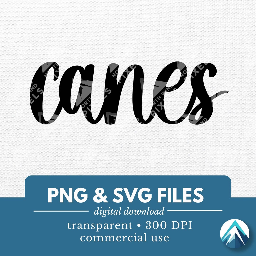 Canes Digital Download, PNG and SVG Files, Clipart With Transparent ...