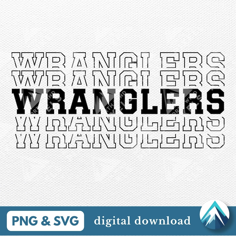 Wranglers Digital Download, PNG and SVG Files, Transparent Clipart ...