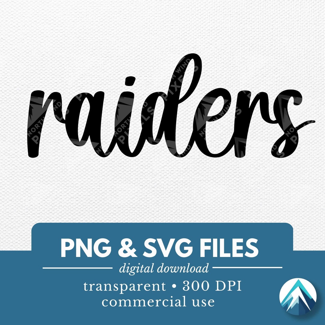 Raiders Digital Download, PNG and SVG Files, Clip Art With Transparent ...