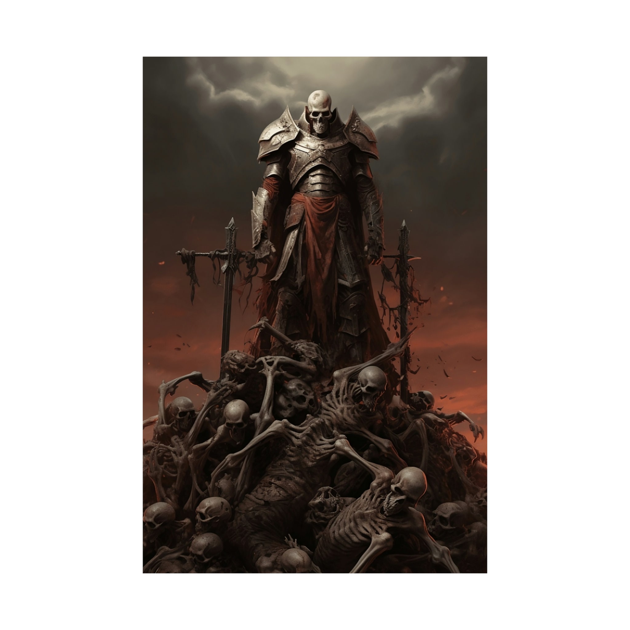 Undying Valor: Skeleton Knight Poster, Doom Poster, Art, Lone Knight ...