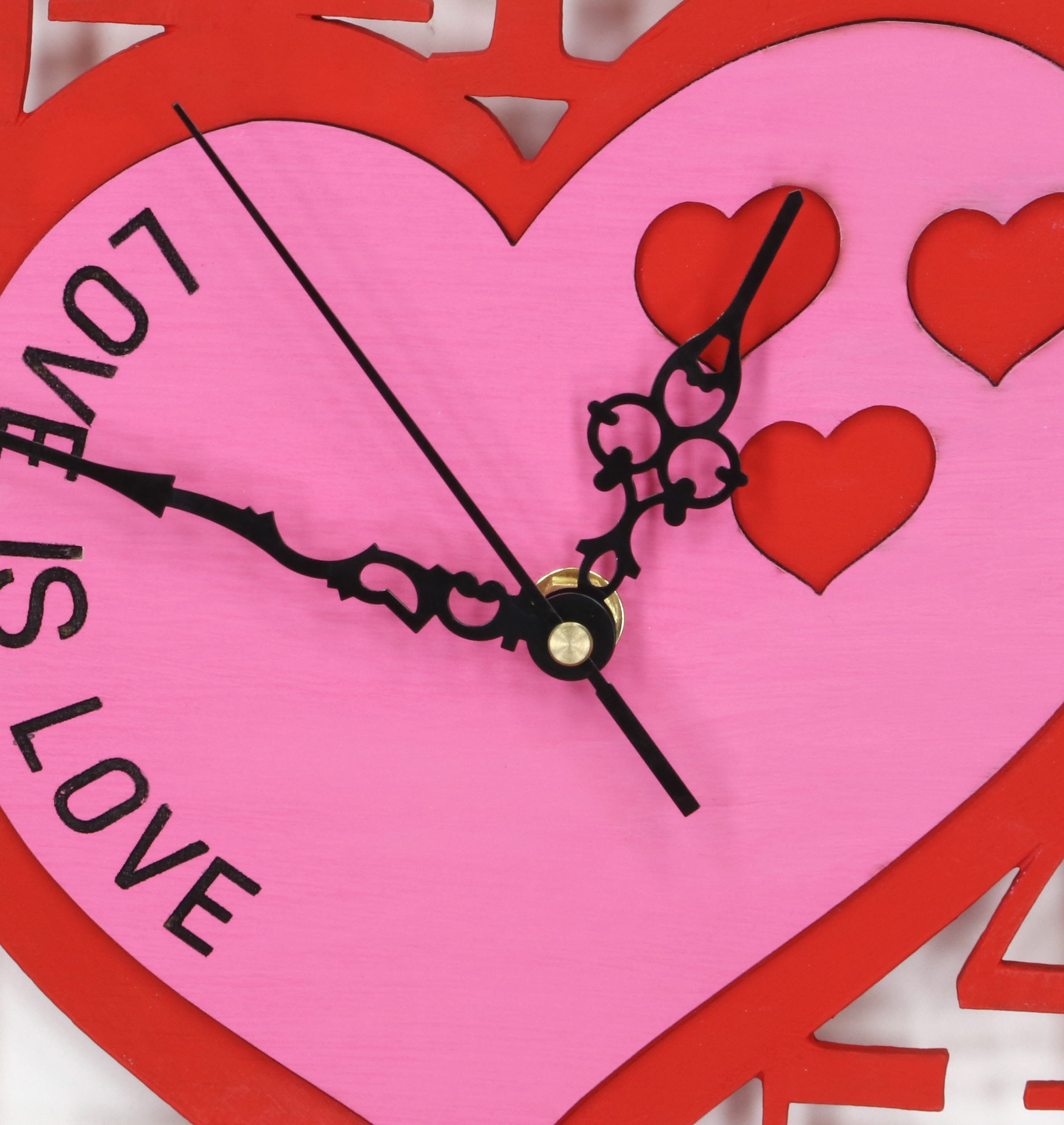 Personalized Wooden Wall Clock, LOVE IS LOVE, Valentine's Day Clock ...